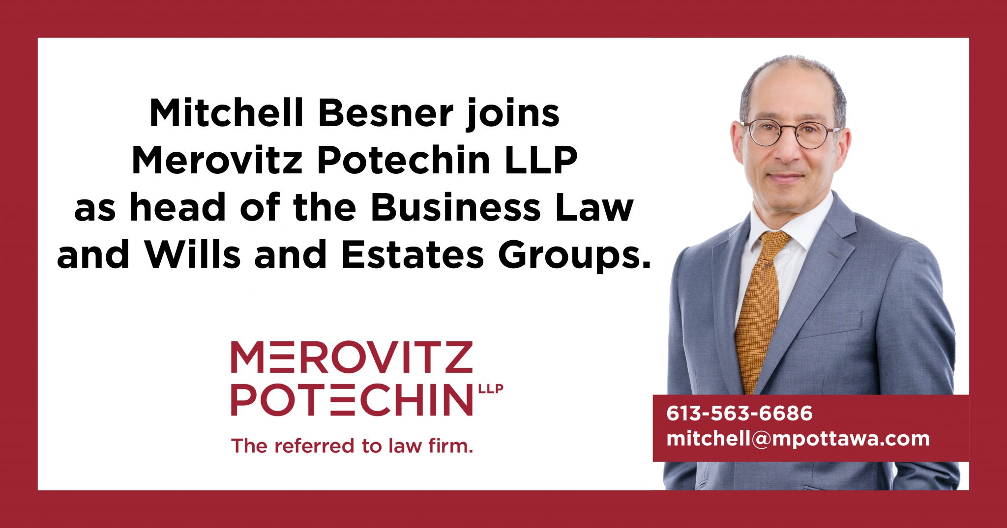 Mitchell Besner joins Merovitz Potechin LLP - Merovitz Potechin LLP